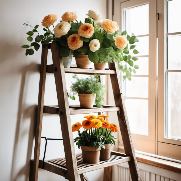 20 Unique Ladder Decor Ideas for Aesthetic Home Designs