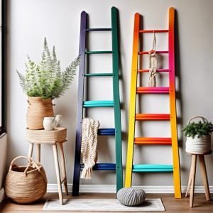 20 Unique Ladder Decor Ideas for Aesthetic Home Designs