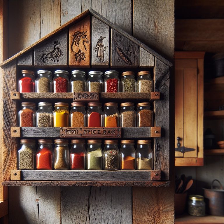 30 Rustic Spice Rack Ideas for Stylish Kitchen Organization