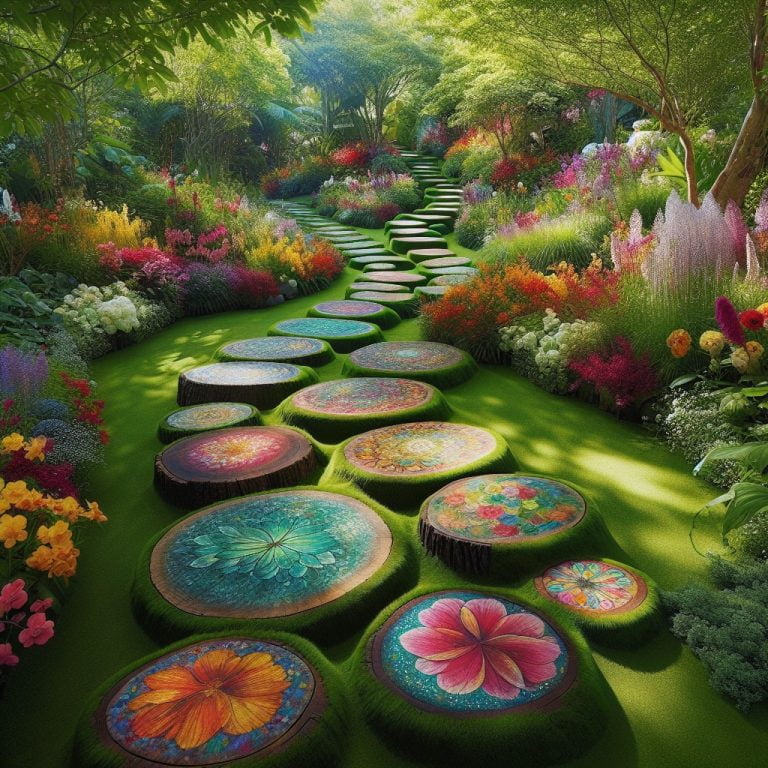 20 Tree Stump Stepping Stone Ideas for an Enchanting Garden Path