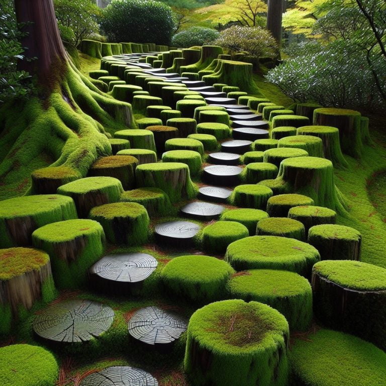 20 Tree Stump Stepping Stone Ideas for an Enchanting Garden Path