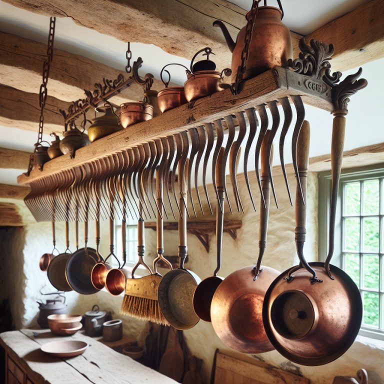 20 Repurpose Hanging Pot Rack Ideas for a Creative Kitchen Makeover