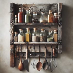 30 Rustic Spice Rack Ideas for Stylish Kitchen Organization
