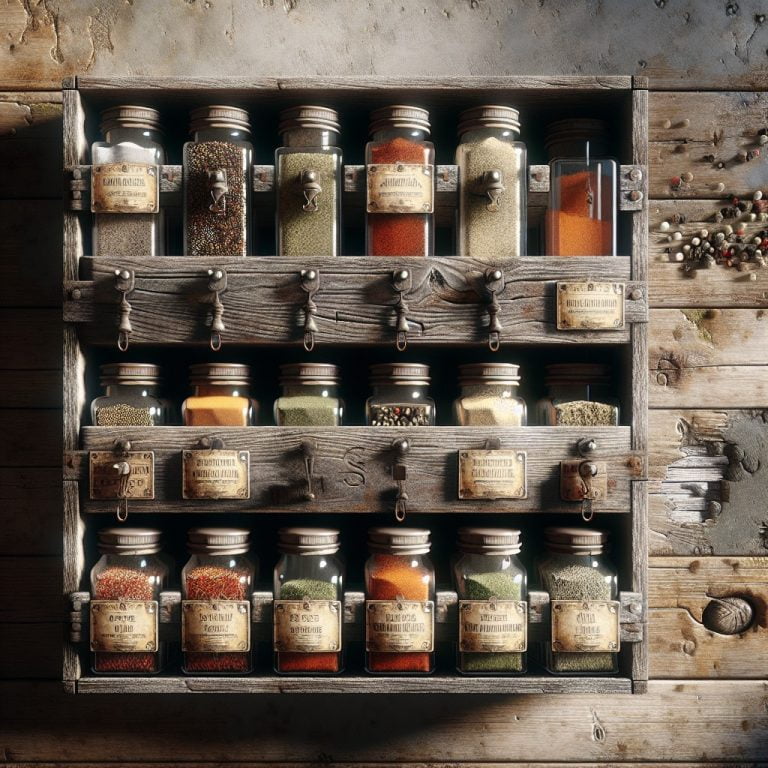 30 Rustic Spice Rack Ideas for Stylish Kitchen Organization