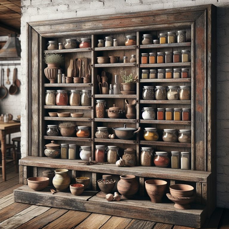 30 Rustic Spice Rack Ideas for Stylish Kitchen Organization