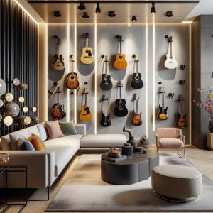 20 Guitar Wall Display Ideas for Music Enthusiasts