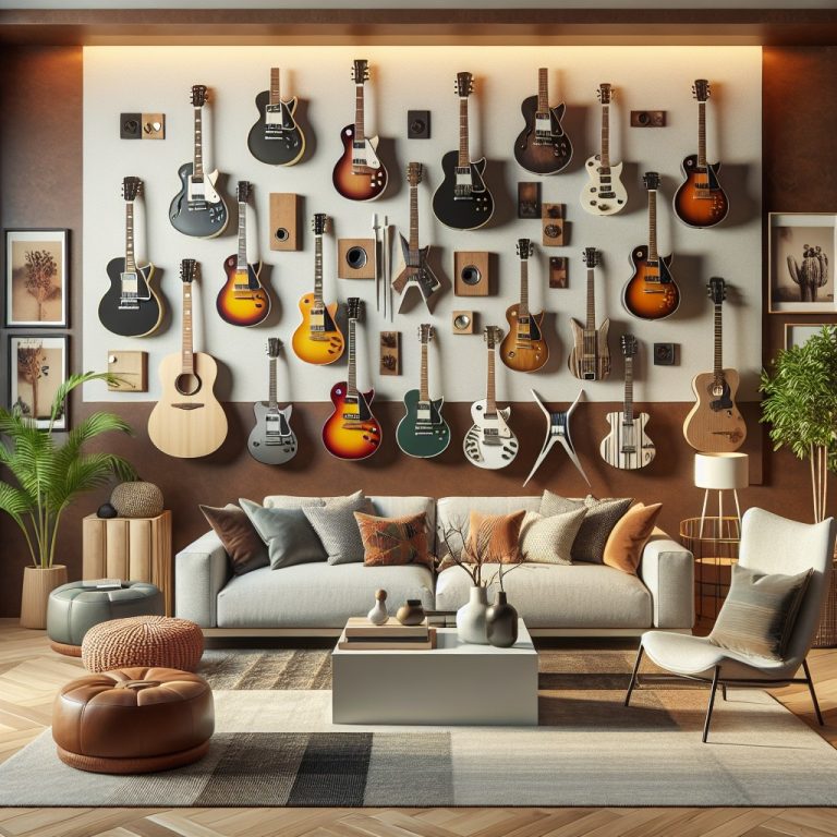 20 Guitar Wall Display Ideas for Music Enthusiasts