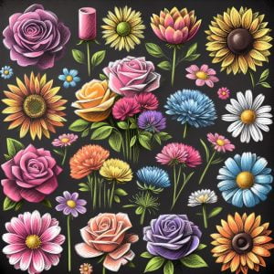 15 Fresh Flower Chalk Art Ideas for Easy DIY Projects