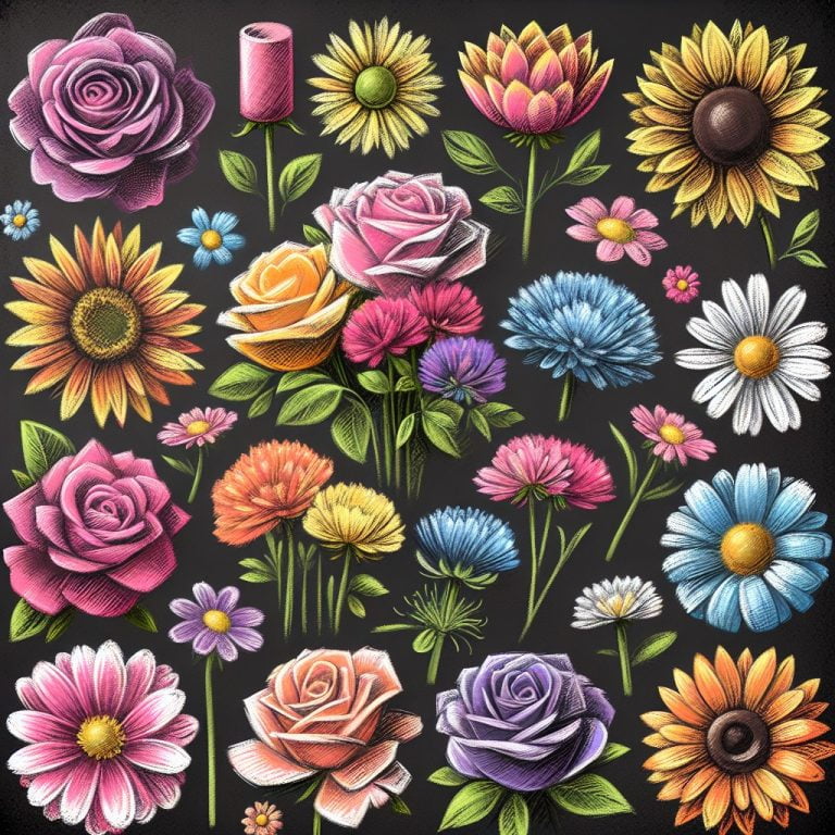 15 Fresh Flower Chalk Art Ideas for Easy DIY Projects