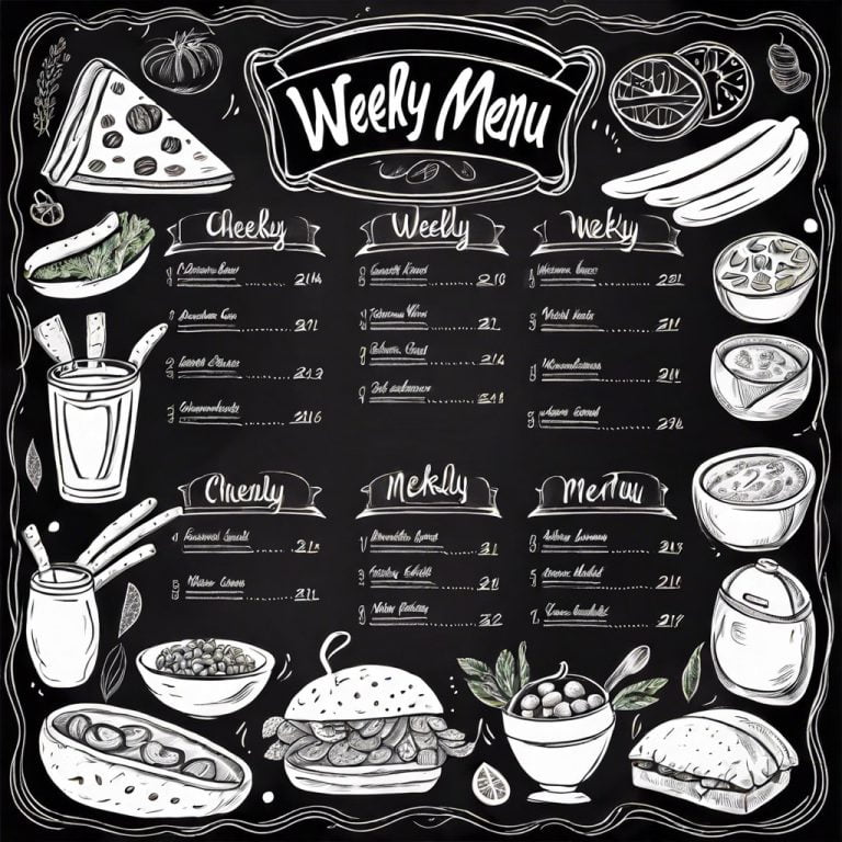 15 Chalkboard Weekly Menu Ideas for Your DIY Kitchen Project