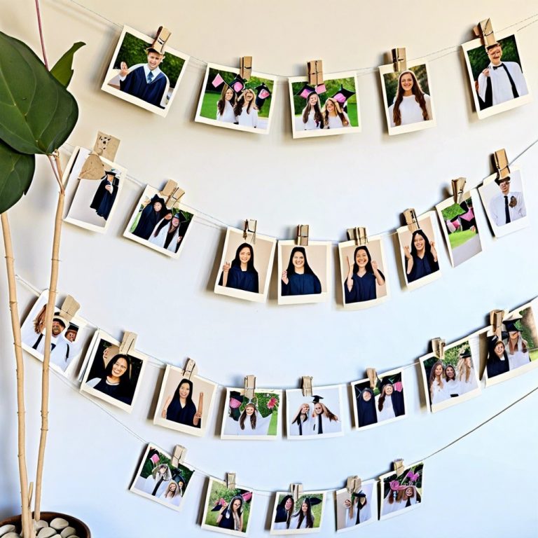 15 Unique Graduation Party Photo Display Ideas: A Simple How-to DIY Craft Blog Post