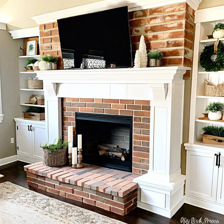 15 Chalk Paint Brick Fireplace Ideas: Step-by-Step Tutorial