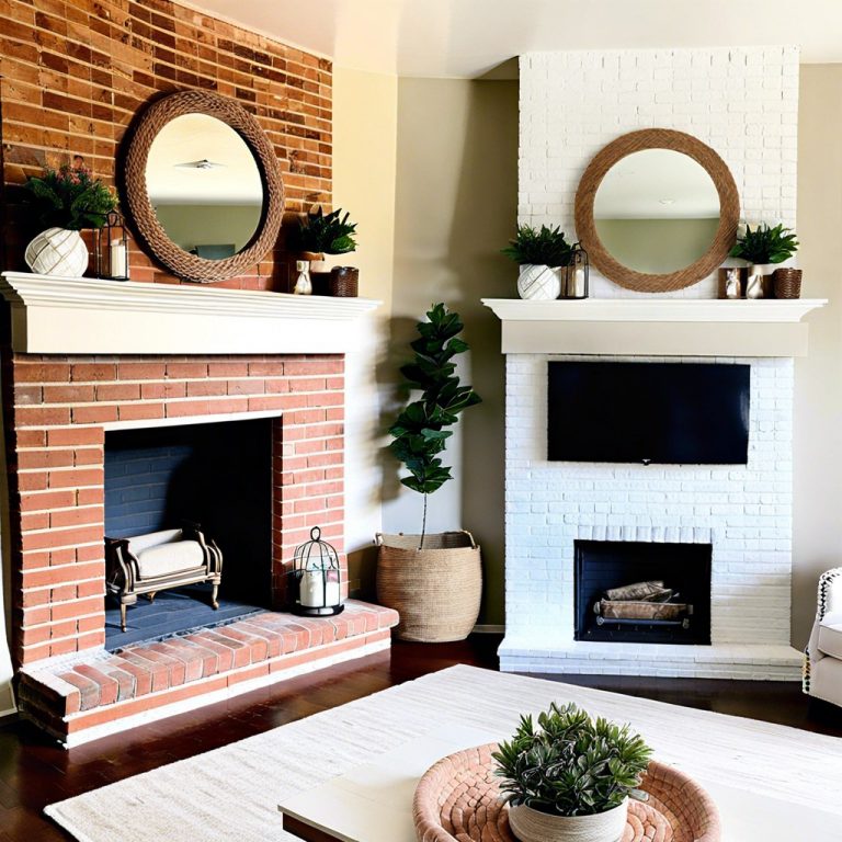 15 Chalk Paint Brick Fireplace Ideas: Step-by-Step Tutorial