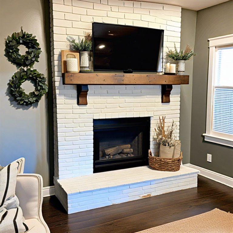 15 Chalk Paint Brick Fireplace Ideas: Step-by-Step Tutorial