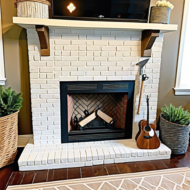 15 Chalk Paint Brick Fireplace Ideas: Step-by-Step Tutorial